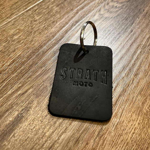 STRATH MOTO CLASSIC LOGO LEATHER KEY FOB / KEY CHAIN – Strath Moto