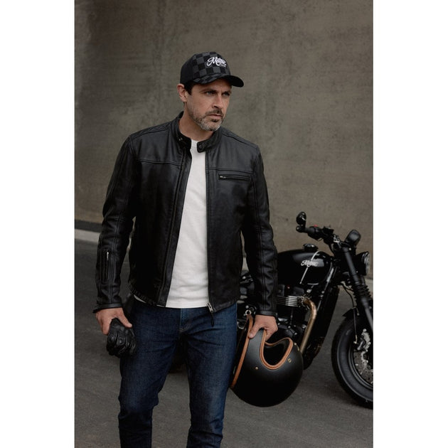 MOTONE BIG CHECK TRUCKER CAP - CURVED PEAK - BLACK & GREY CHECKS - WHI ...